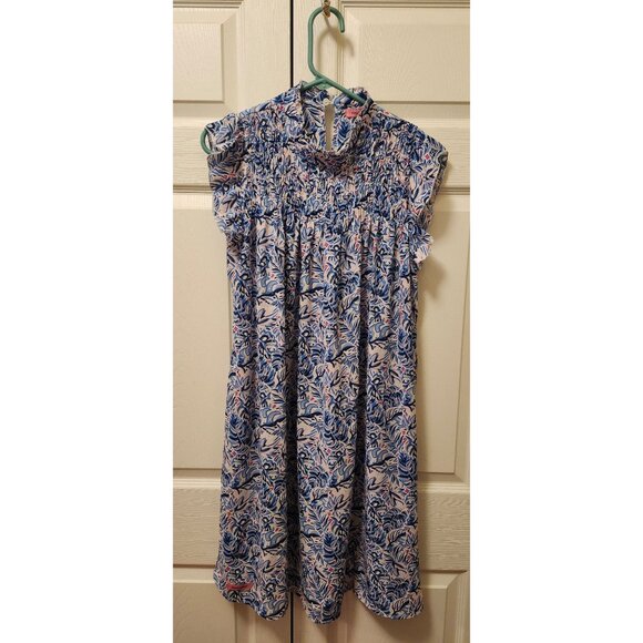 Simply Southern | Dresses | New Women Simply Southern Blue Smocked Leaf ...